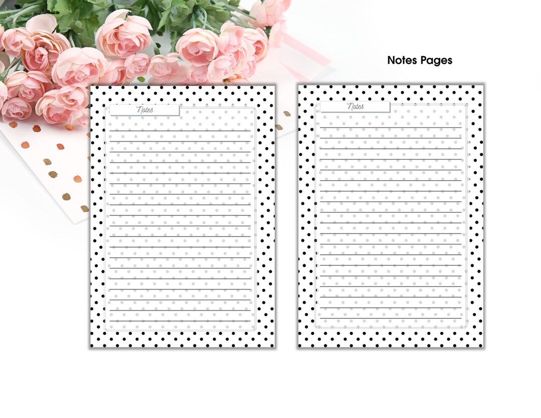 A5 Polka Dot Notes Pages-digital File - Etsy