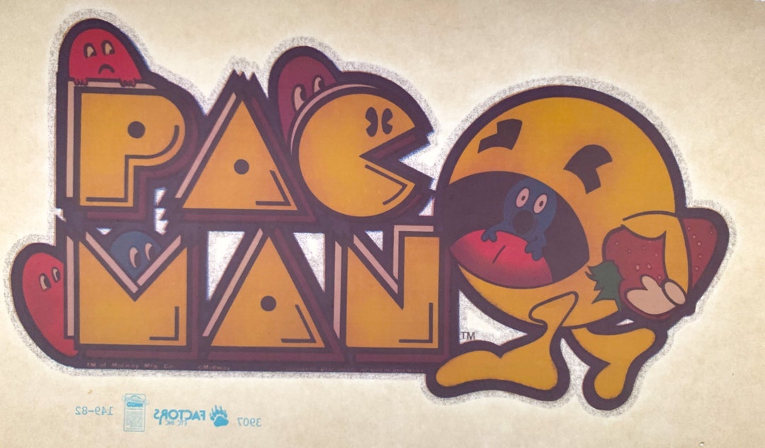 Pac-man Vintage Glitter Iron on Heat Transfer - Etsy