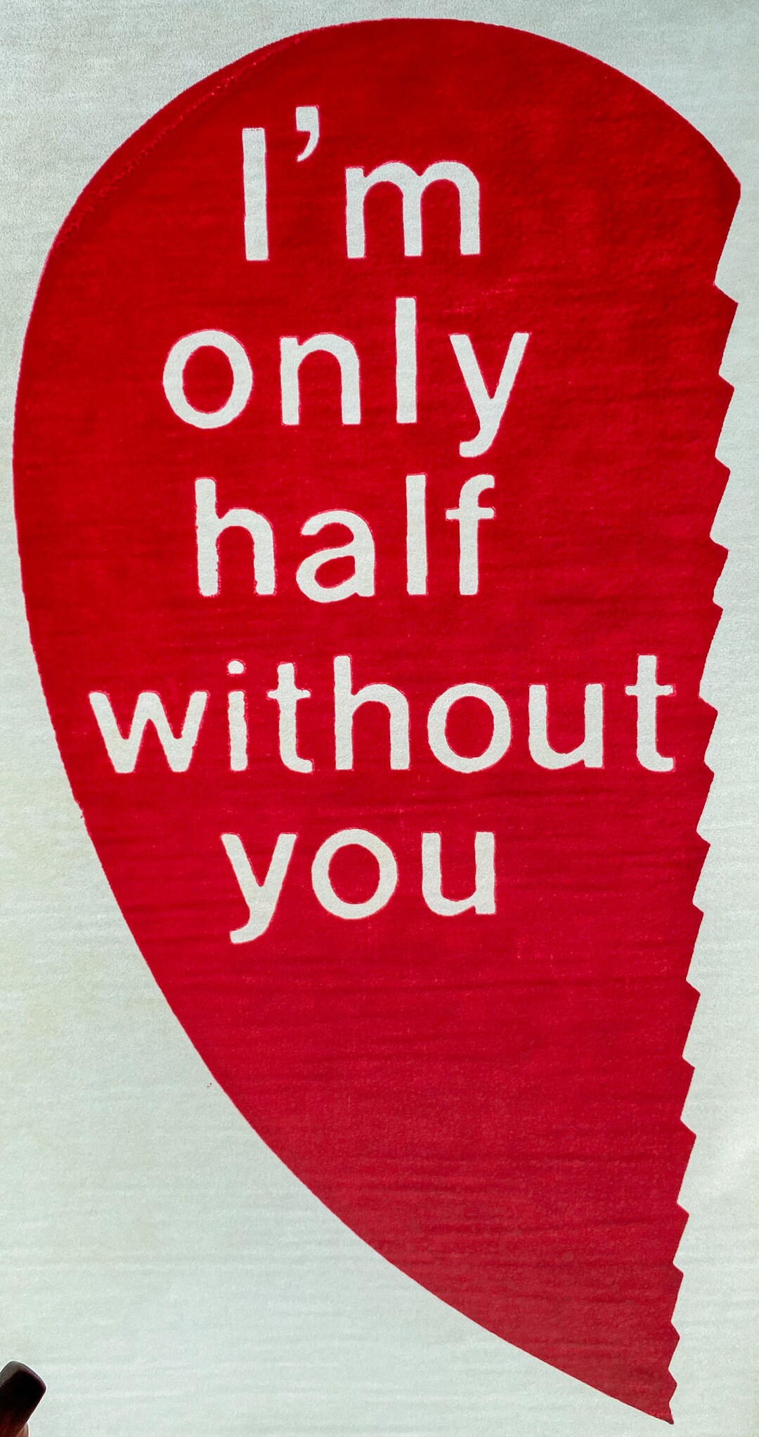 I'm Only Half Without You Heart Vintage Iron on Heat Transfer - Etsy