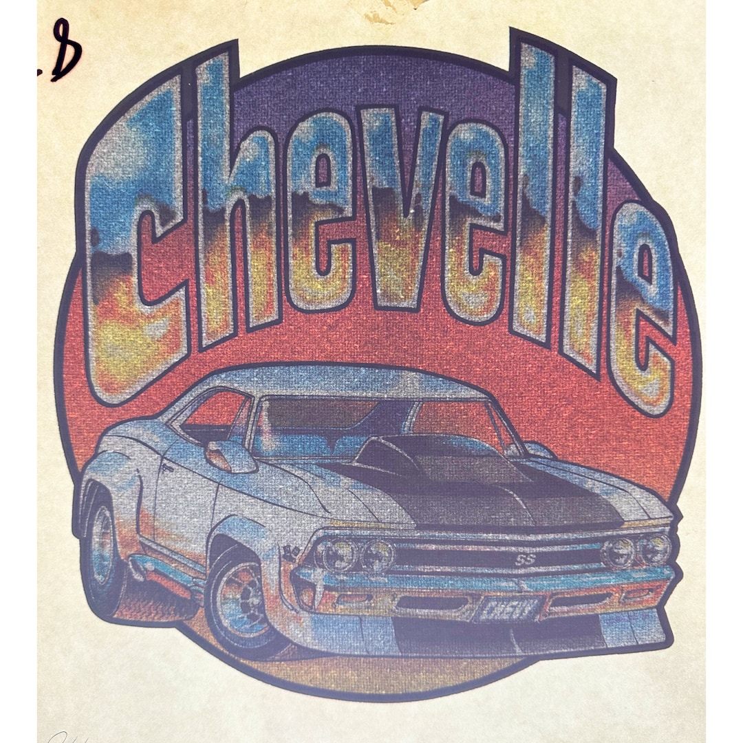 Chevy Chevelle Vintage Glitter Iron on Heat Transfer - Etsy