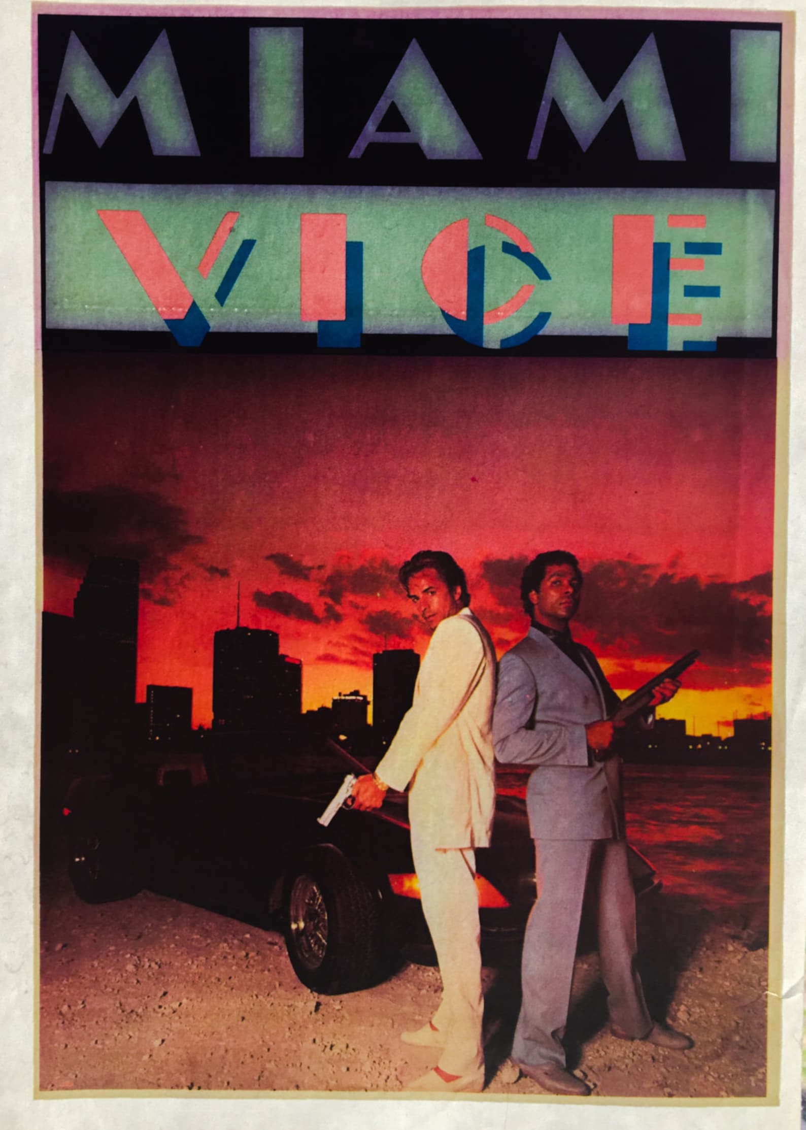 Miami Vice Vintage Iron on Heat Transfer - Etsy