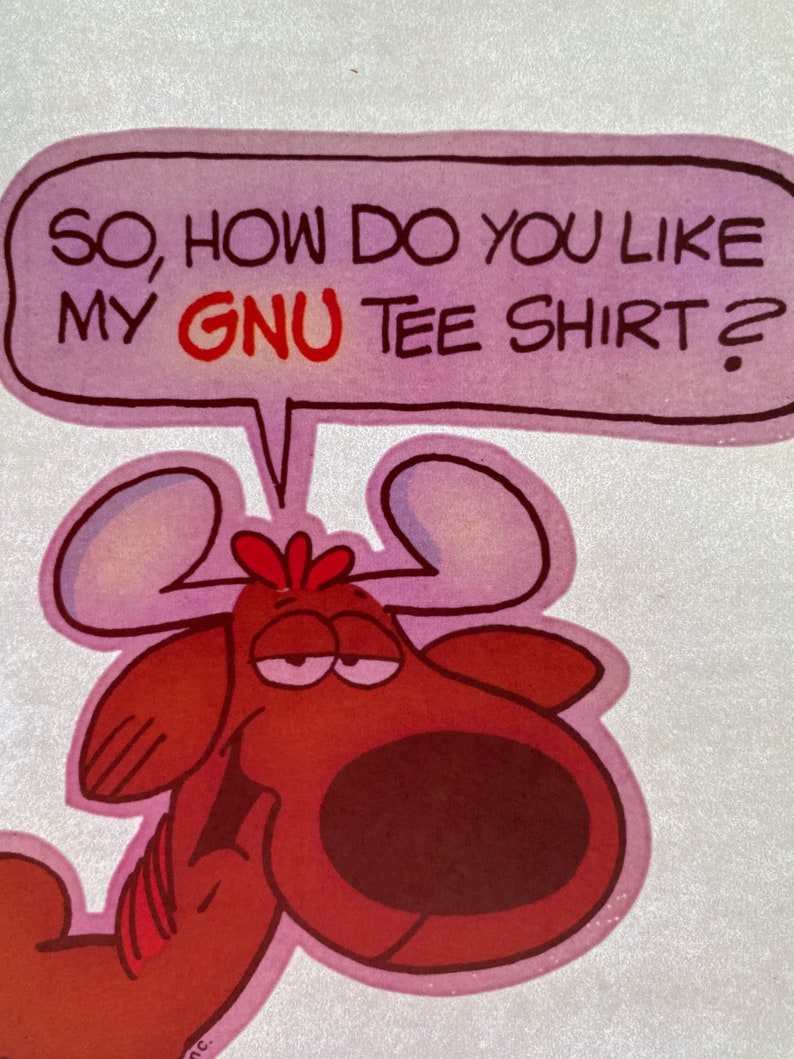 So, How Do You Like My GNU Tee Shirt Vintage Iron on Heat Transfer - Etsy