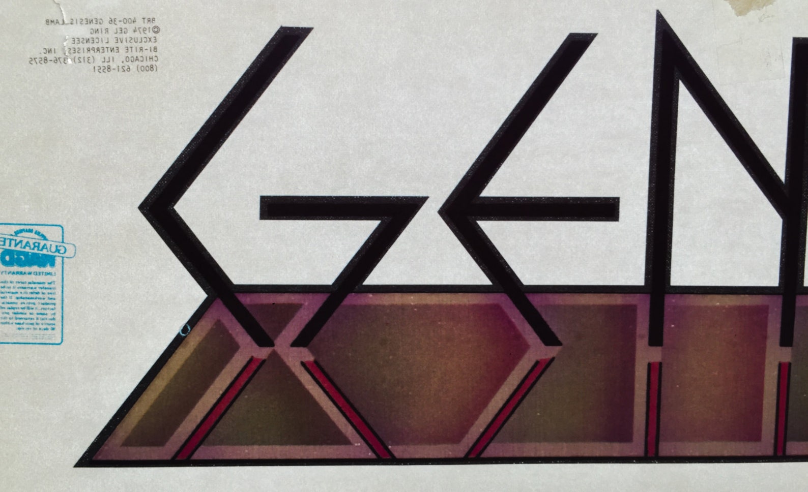 Genesis Vintage 1974 Iron on Heat Transfer - Etsy