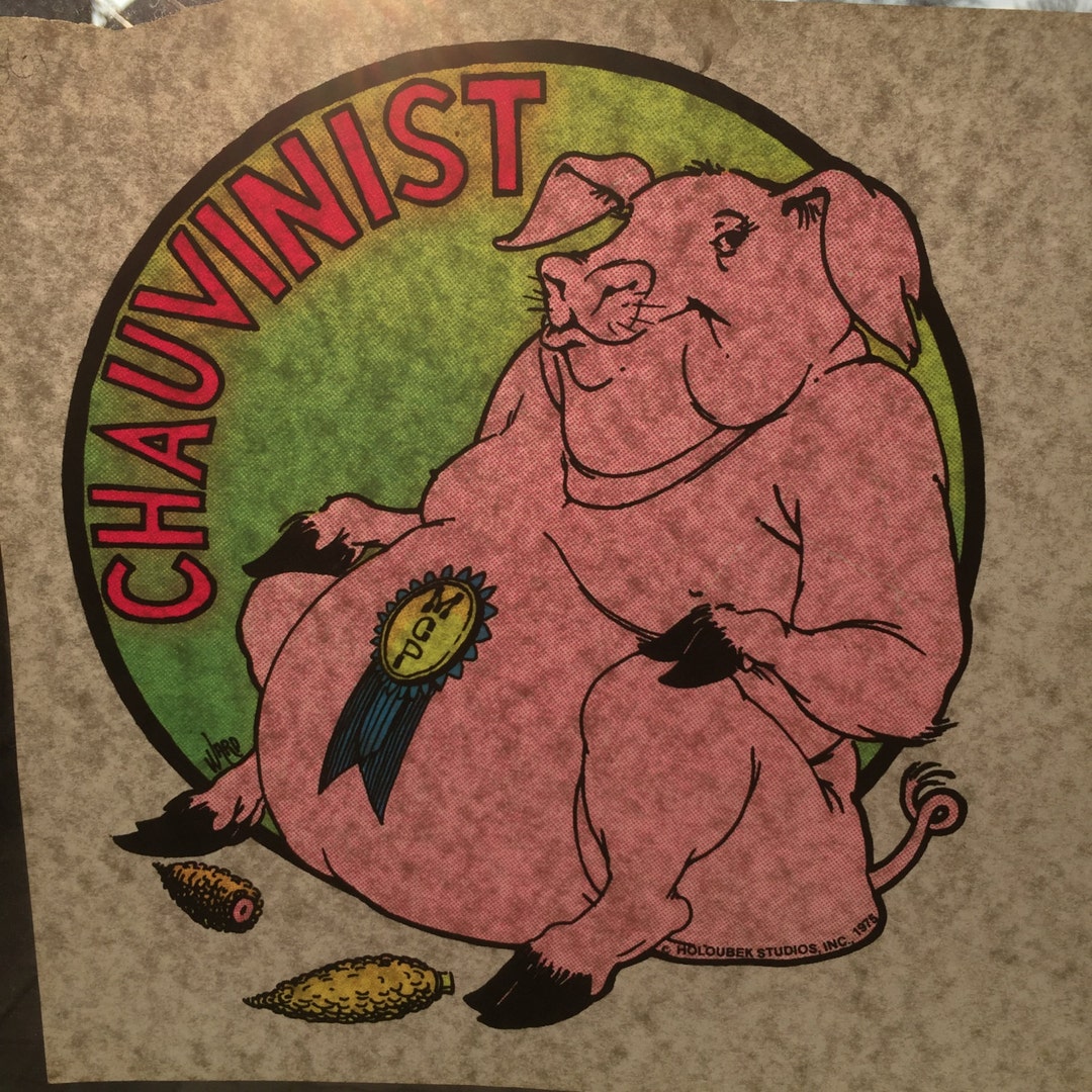 Chauvinist Pig Vintage 1975 Holoubek Studios Iron on Heat Transfer - Etsy