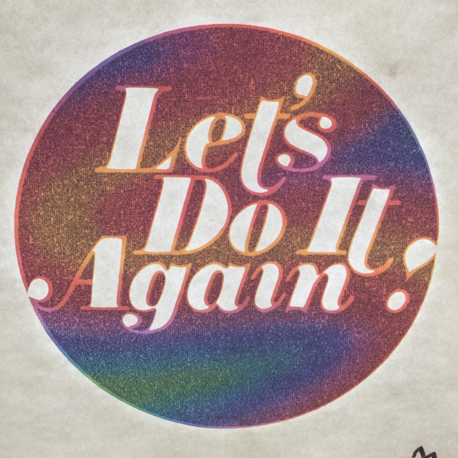 Let's Do It Again Vintage Rainbow Glitter Iron on Heat - Etsy