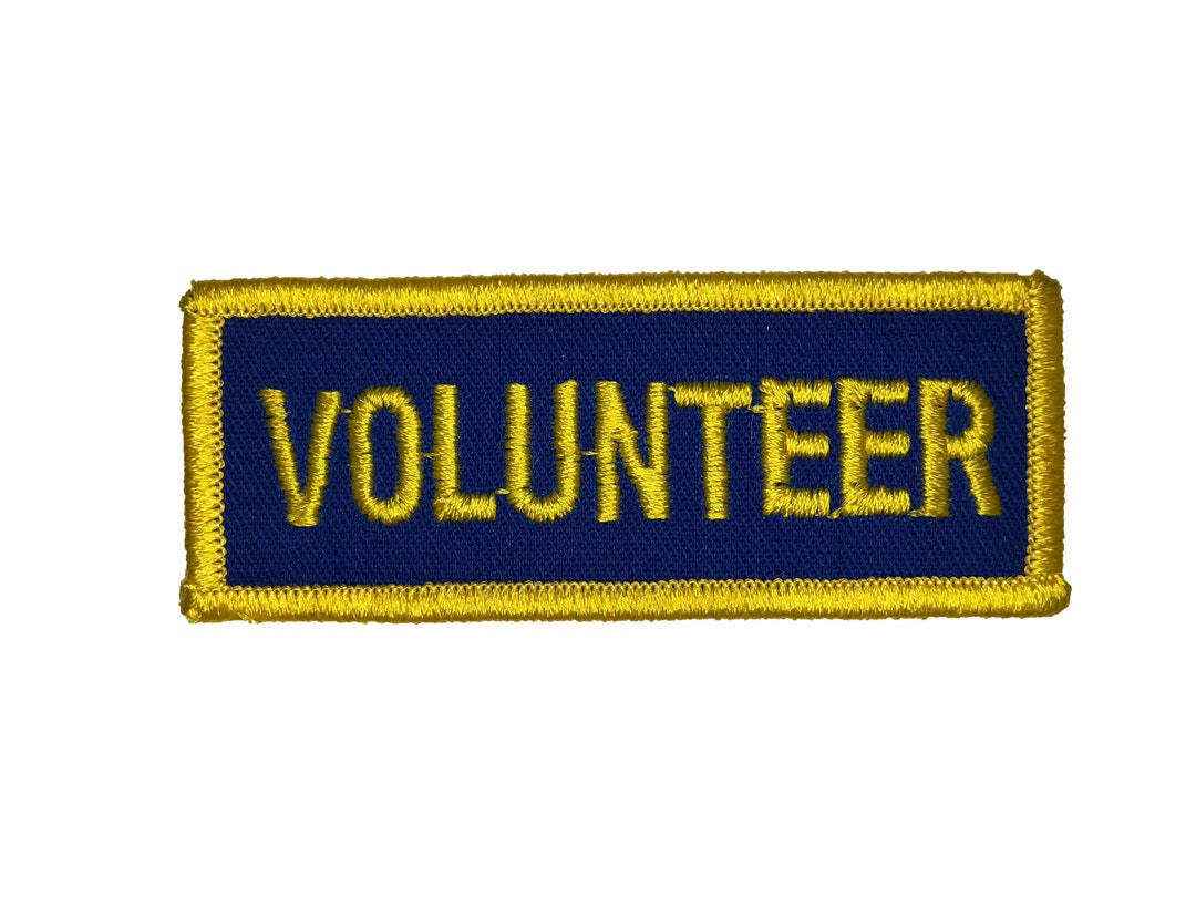 Volunteer Name Badge Iron-on Vintage Patch - Etsy
