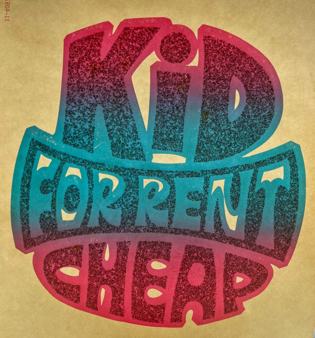 Kid for Rent Cheap Vintage Glitter Iron on Heat Transfer - Etsy