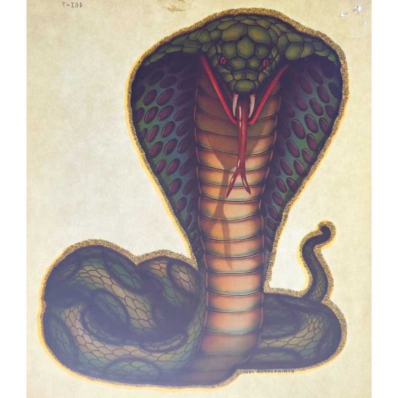 Cobra Vintage Glitter Iron on Heat Transfer - Etsy