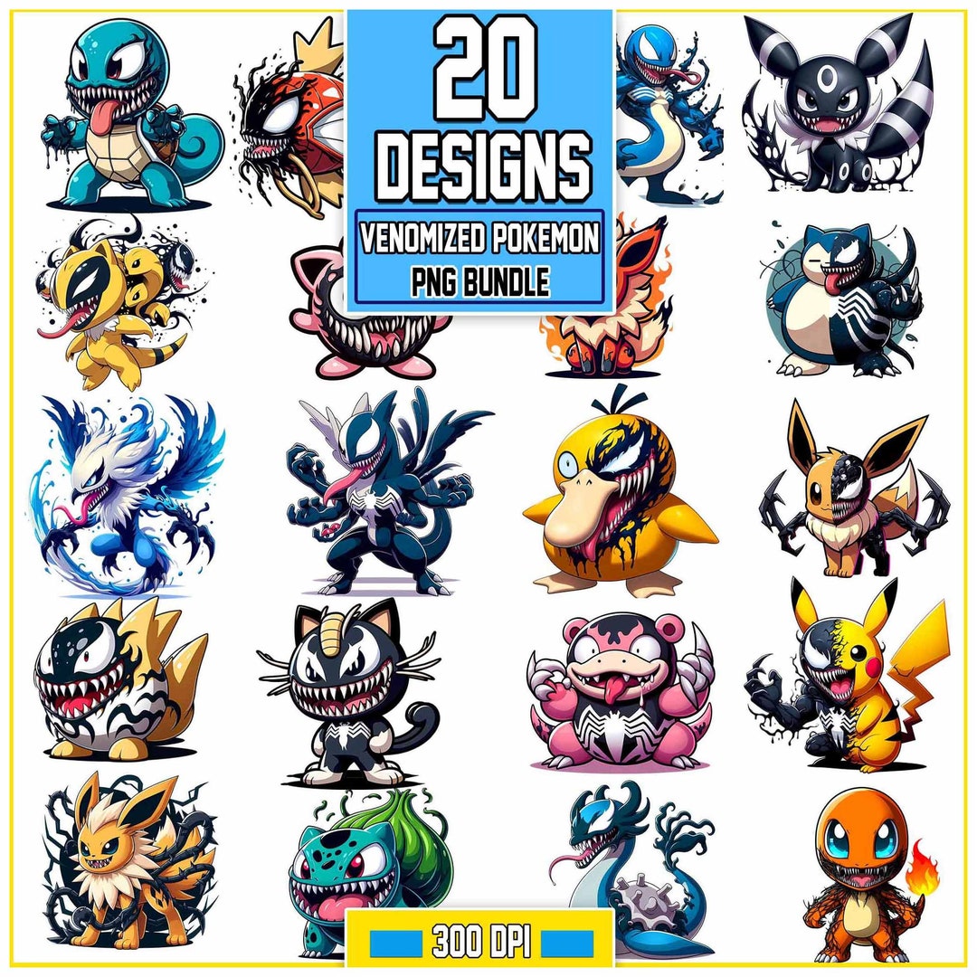 Venomized Pokemon Svg, Pokemon Bundle, Pokemon Clipart, Pokemon Png ...