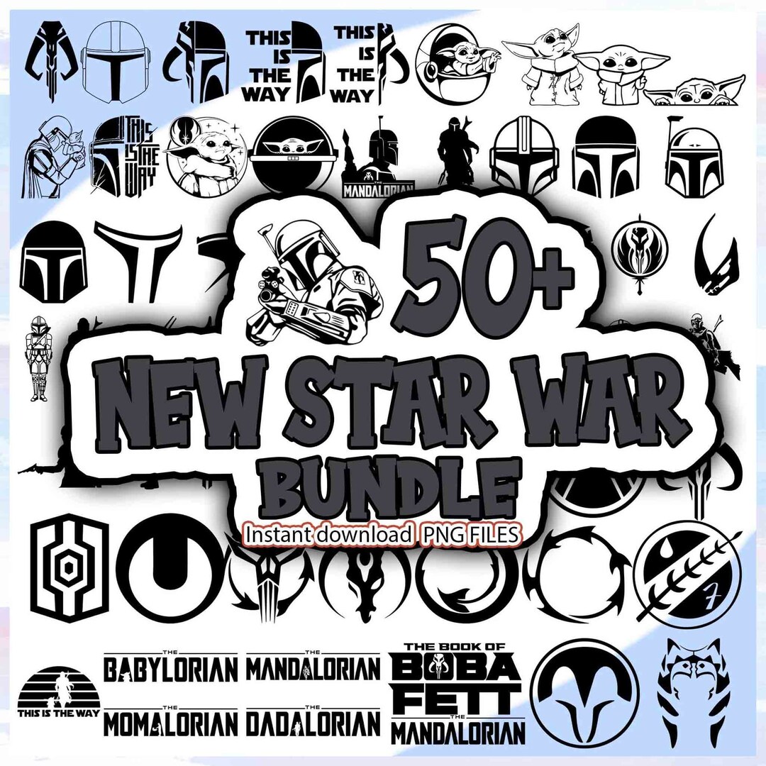 50 New Star War Bundle Png, Starwars Svg Bundle, Star Wars Png - Etsy
