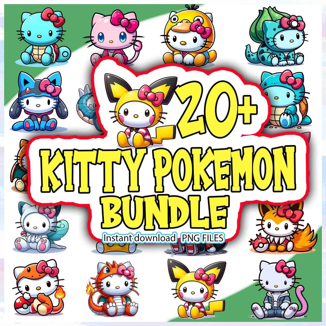 20 Kitty Pokemon Bundle Png , Pokemon Png Bundle, Cartoon Hello Cat ...