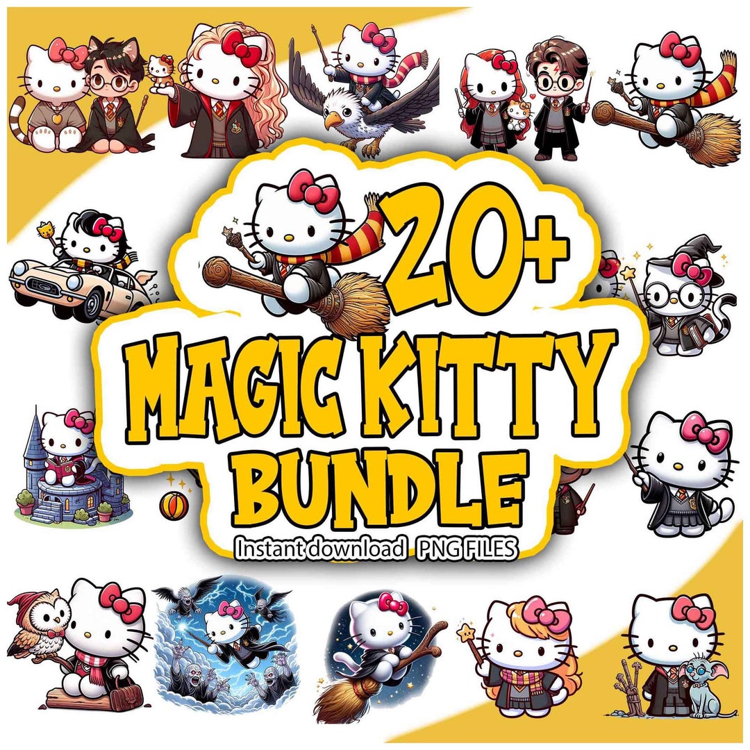 20 Kitty Magic Bundle Png, Cute Kitty Animal POD Allowed Digital Art - Etsy