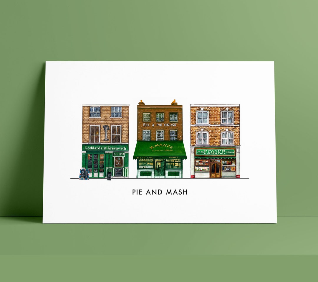Pie and Mash Classics Art Print, South London - Etsy