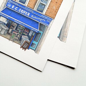 FC Soper Fishmonger Art Print, Nunhead, South London - Etsy