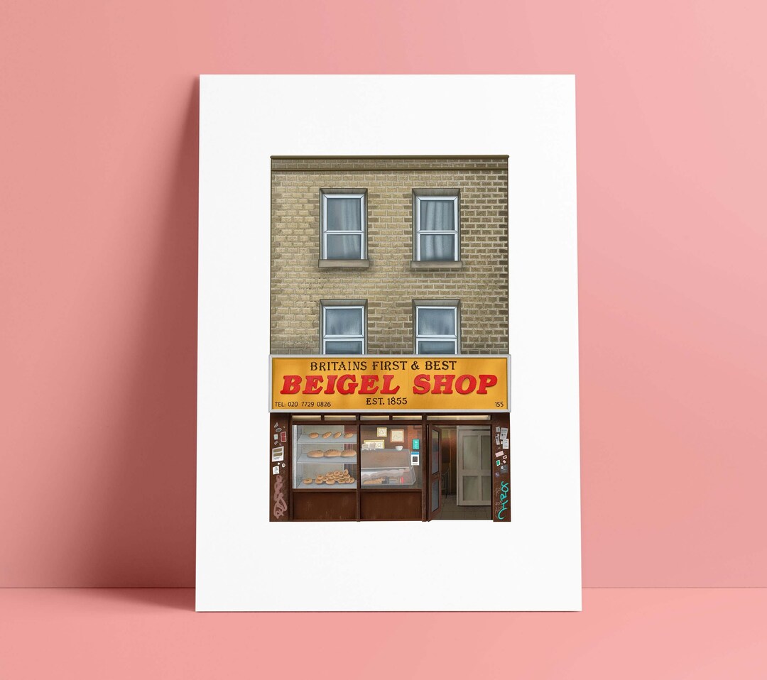Britains First Beigel Shop Bakery Art Print, Brick Lane, East London - Etsy