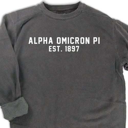 Alpha Omicron Pi Printed Letters Cardinal With Black Border - Etsy