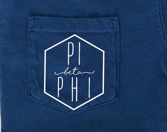 Pi Beta Phi Script Letters T-shirt Mint | Etsy