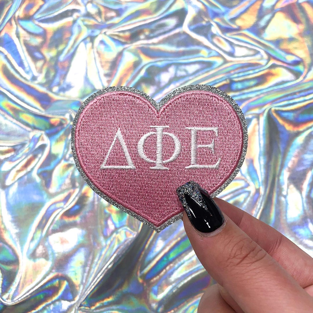 Delta Phi Epsilon Heart Sorority Iron-on Patch - Etsy
