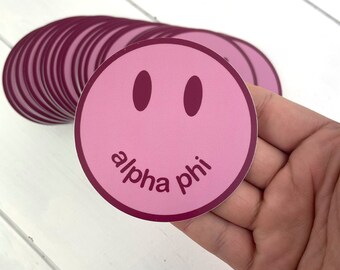 ALPHA PHI Pink Butterfly Sticker Pack, Bid Day, Sorority Rush Merch ...