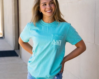 Alpha Delta Pi Adpi Comfort Colors Laurel ΑΔΠ Unisex Pocket T-shirt - Etsy
