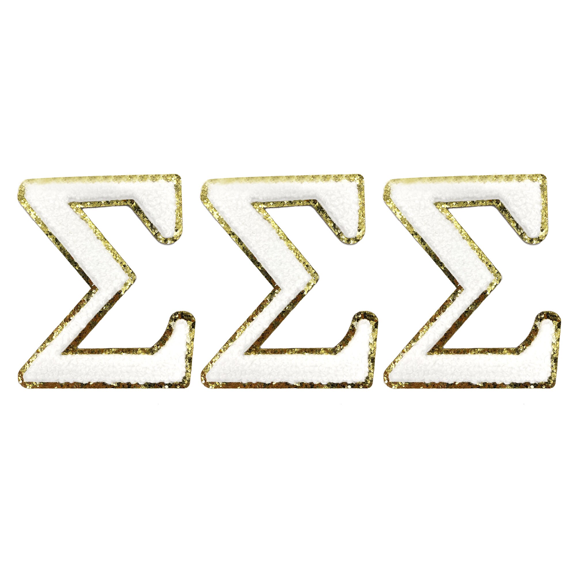 Sigma Sigma Sigma Iron-on Varsity Greek Letter Patch Set, Chenille ...
