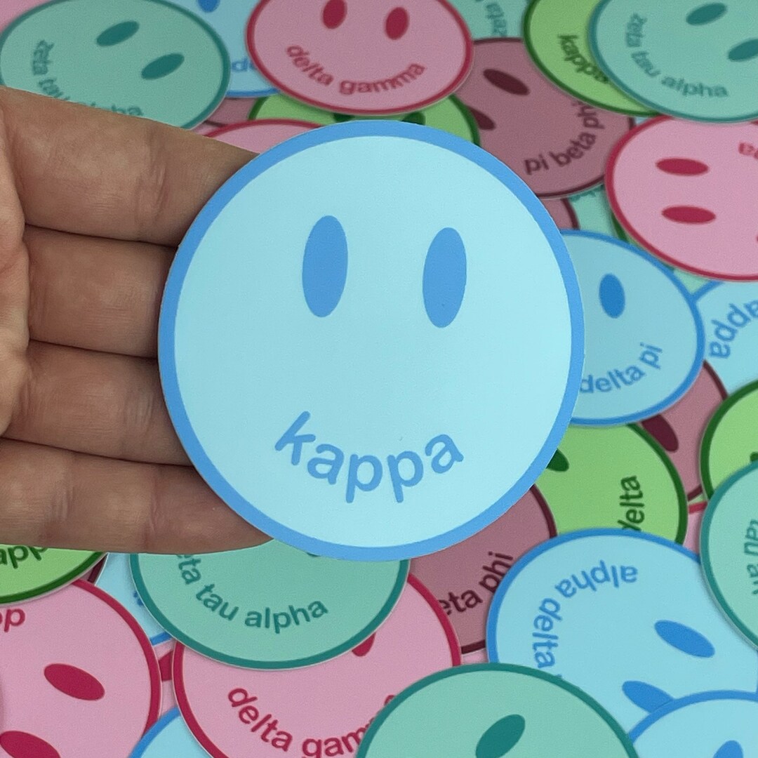 Kappa Kappa Gamma Smile Sticker, Kappa, Sorority Sticker, Big & Little ...