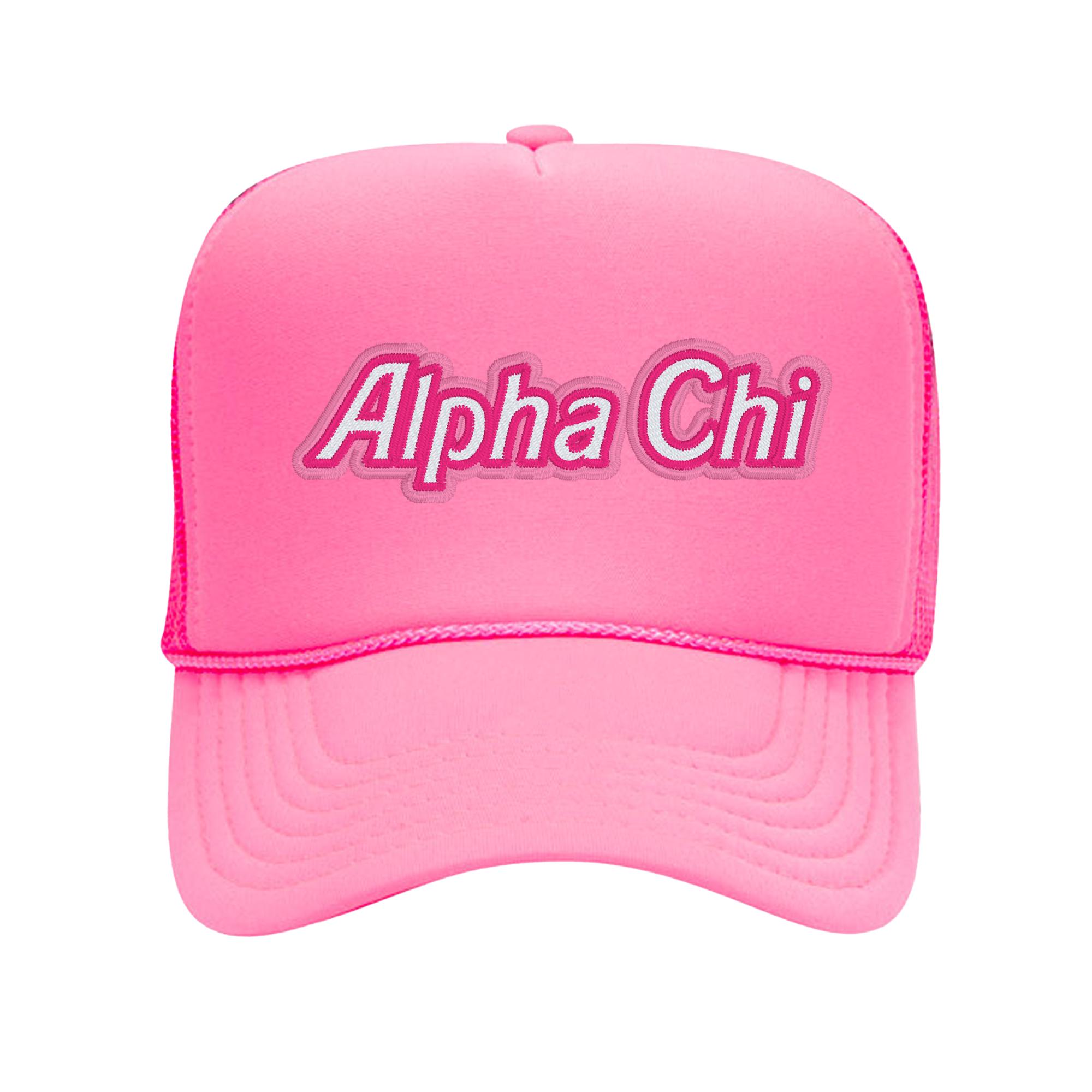 Alpha Chi Omega Malibu Trucker Hat - Alpha Chi, Embroidered Sorority ...