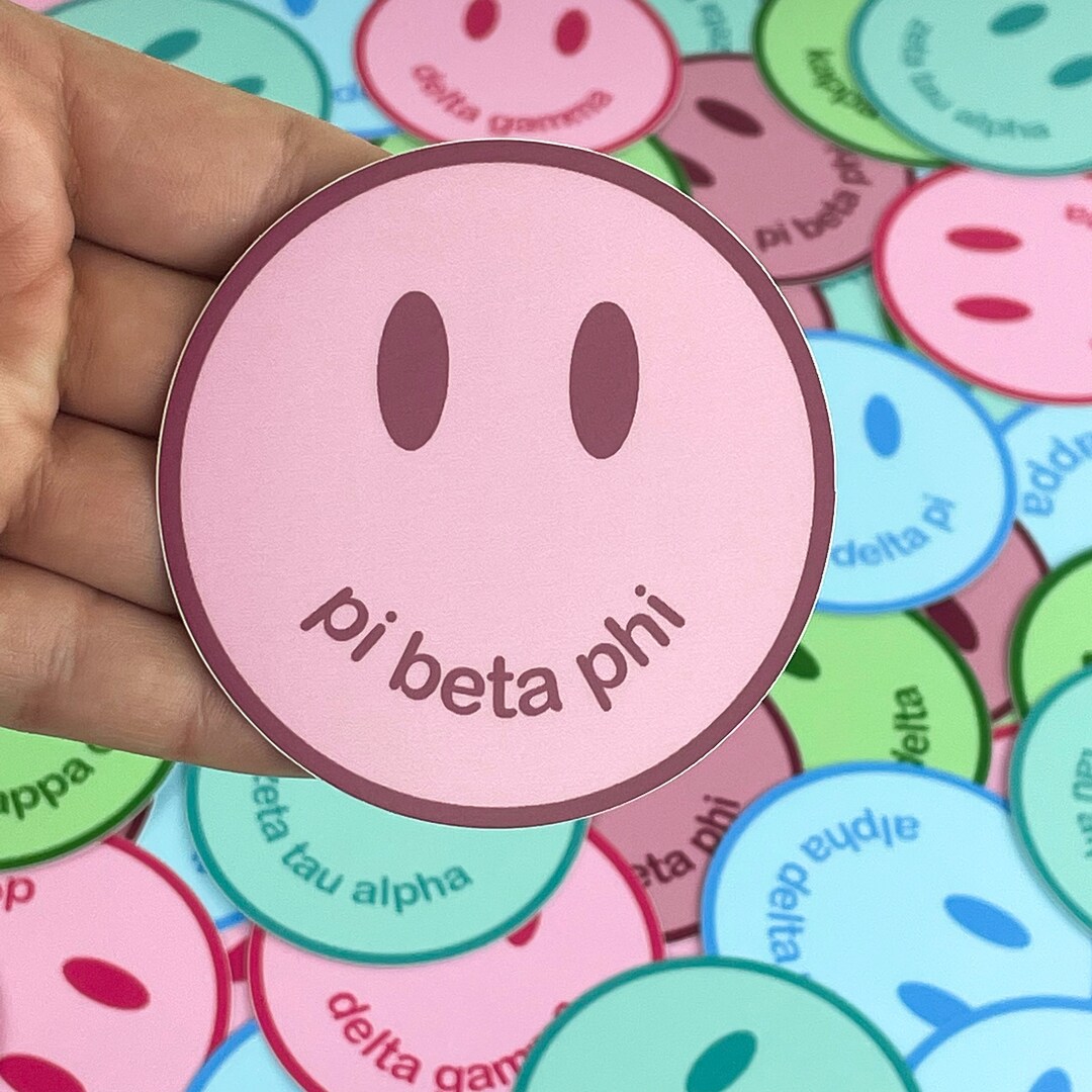 Pi Beta Phi Smile Sticker, Sorority Sticker, Big & Little Gift, Bid Day ...
