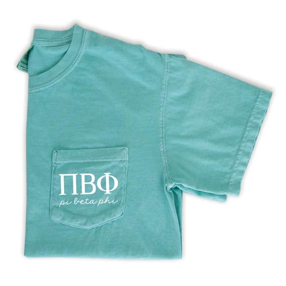 Pi Beta Phi Script Letters T-shirt Mint | Etsy