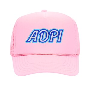 Alpha Delta Pi Malibu Trucker Hat - ADPI, Embroidered Sorority Hat, Big ...