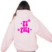 Pi Beta Phi Retro Floral Hoodie Pi Phi, Pink Hoodie, Front & Back ...