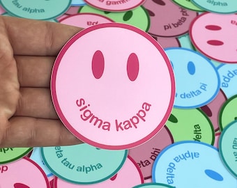 Sigma Kappa Smiley Face - Etsy