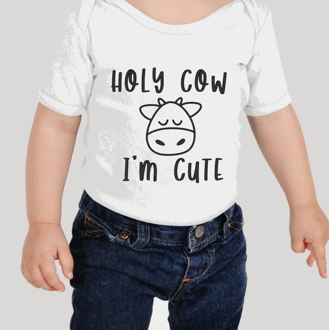Holy Cow I'm Cute Baby Girl Body Suit/ Baby Shower Gift/ - Etsy