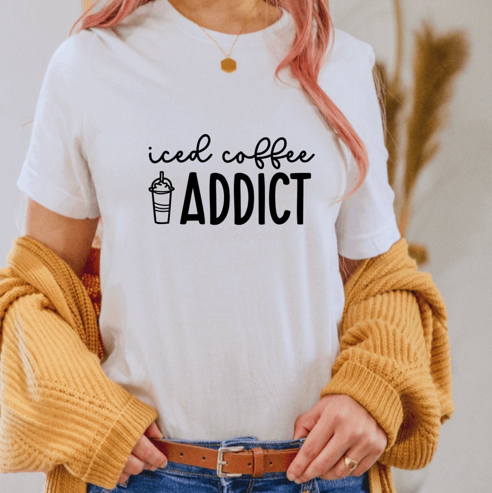 Iced Coffee Addict T Shirt / Birthday Gift/ Coffee Lover - Etsy