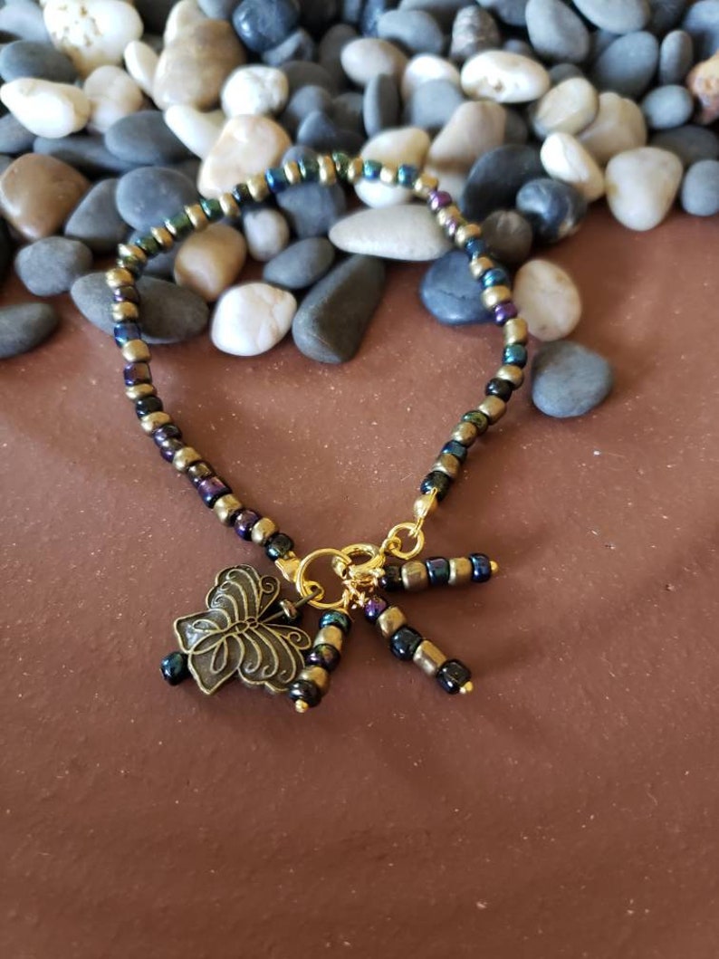 Butterfly Bracelet, Handmade Bracelets, Bead Bracelets, Gold Bracelets ...
