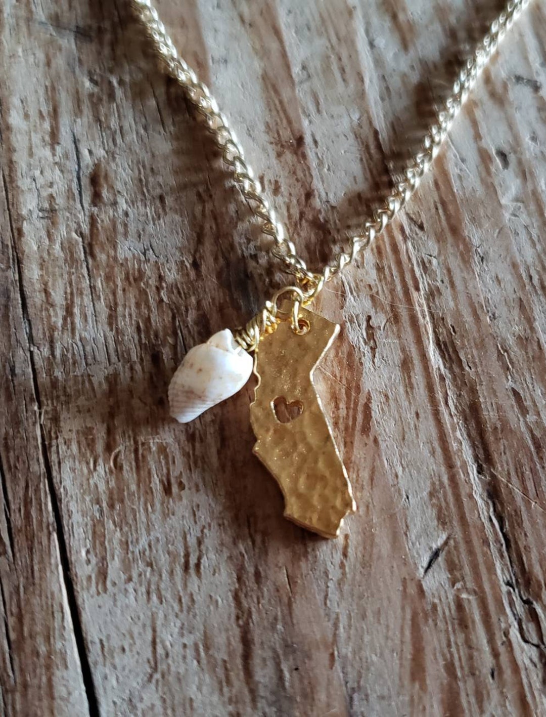 California Necklace, Gold California Necklace, Handmade Necklaces, Gold ...