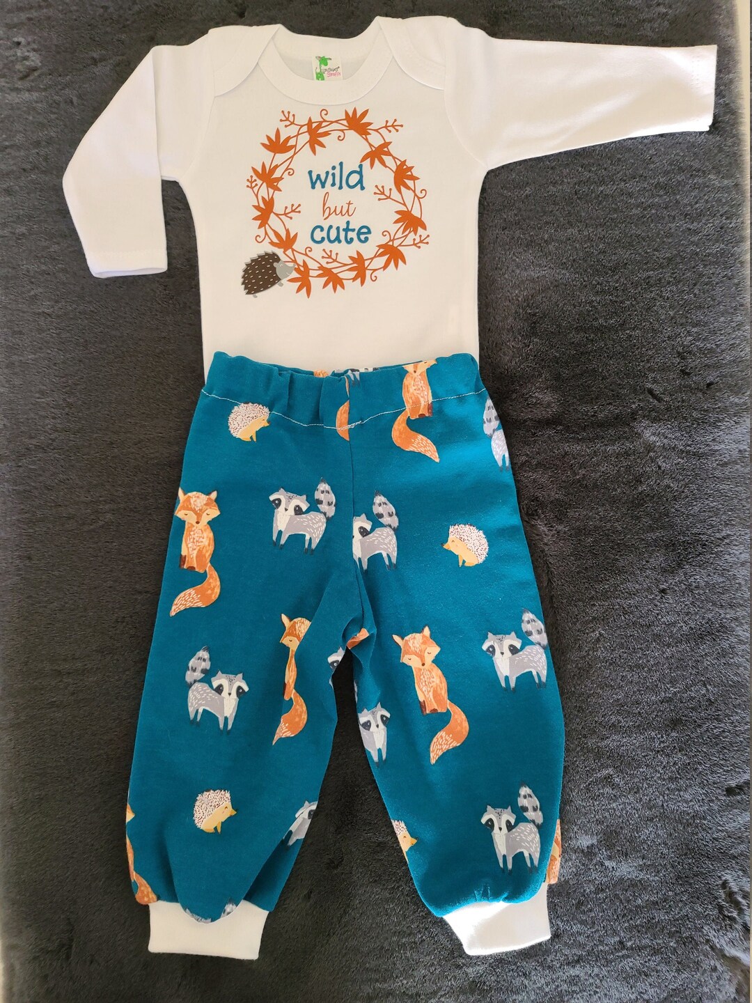 2 Piece Wild but Cute Unisex Baby Clothing Set - Etsy