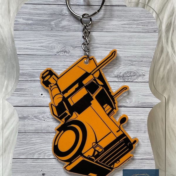 Semi Truck Keychain - Etsy