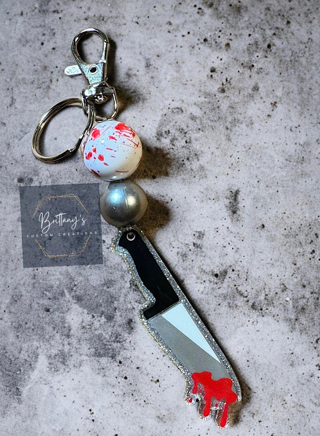 Bloody Knife Keychain | Crime Junkie Keychain | True Crime Keychain ...