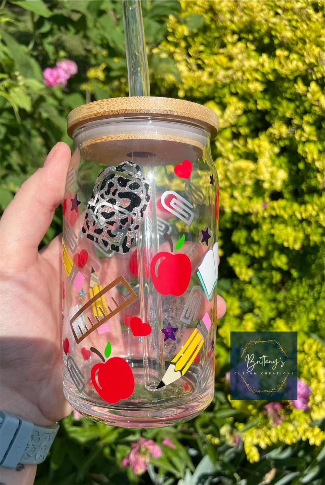 School Themed Beer Can Glass | Teacher Beer Can Glass | 16 Oz Libbey ...