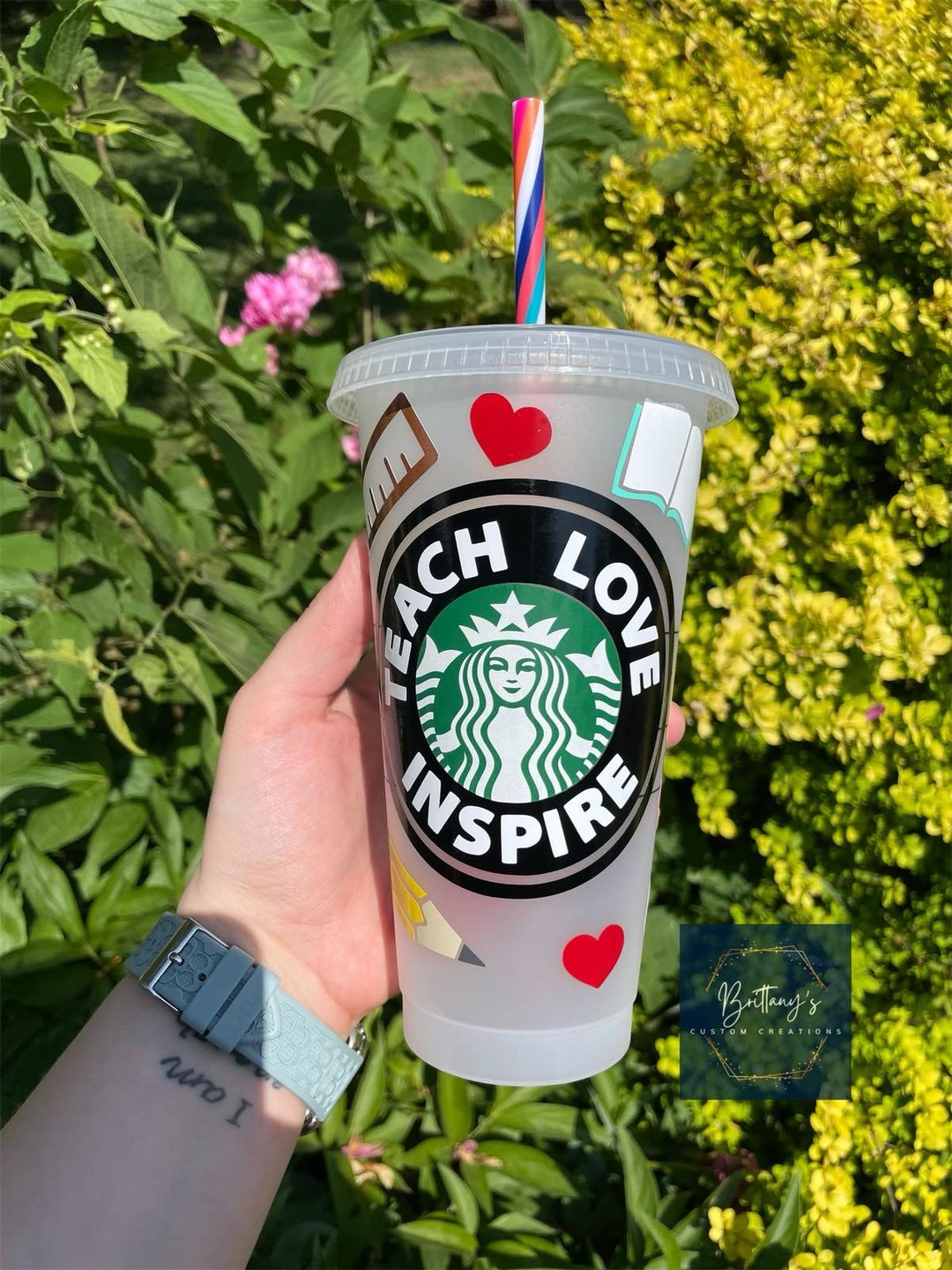 Teacher Starbucks Cold Cup | Teacher Cup | Starbucks Cold Cup ...