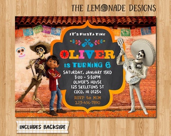 Coco Invitation Coco Birthday Invitation Fiesta Invitation - Etsy