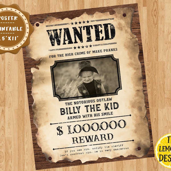 Wanted Poster - Etsy