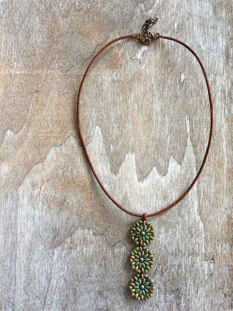 Triple Pinwheel Pendant Necklace - Etsy