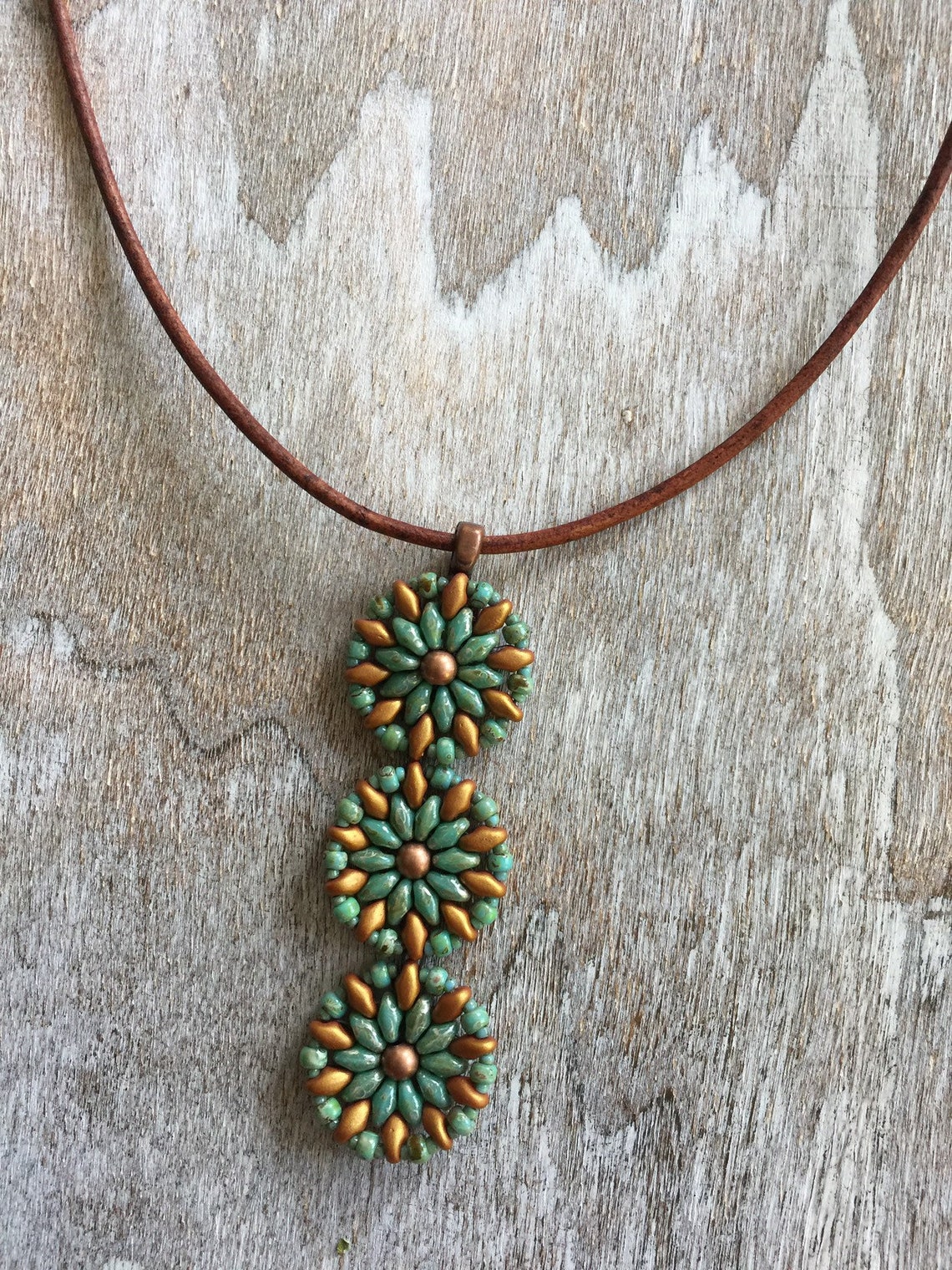 Triple Pinwheel Pendant Necklace - Etsy