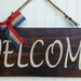 Welcome Reclaimed Wood Sign With Rope Hanger - Etsy