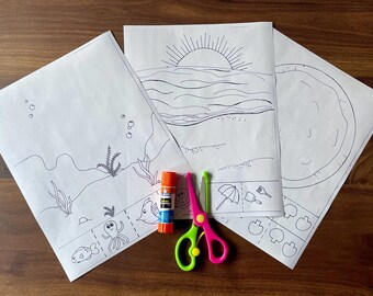 Printable Cut and Create Bundle, Food Play, Printable Crafts for Kids ...