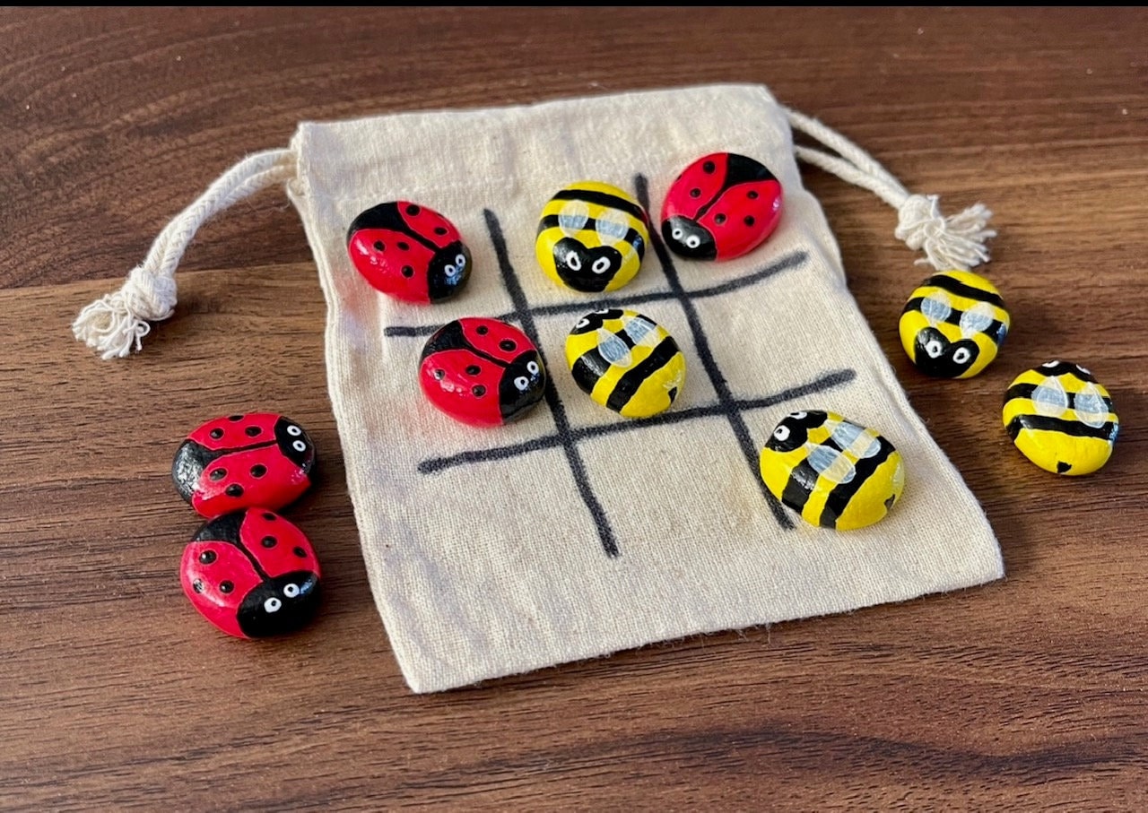 Ladybug/ Bumblebee Tic, Tac, Toe Travel Set - Etsy
