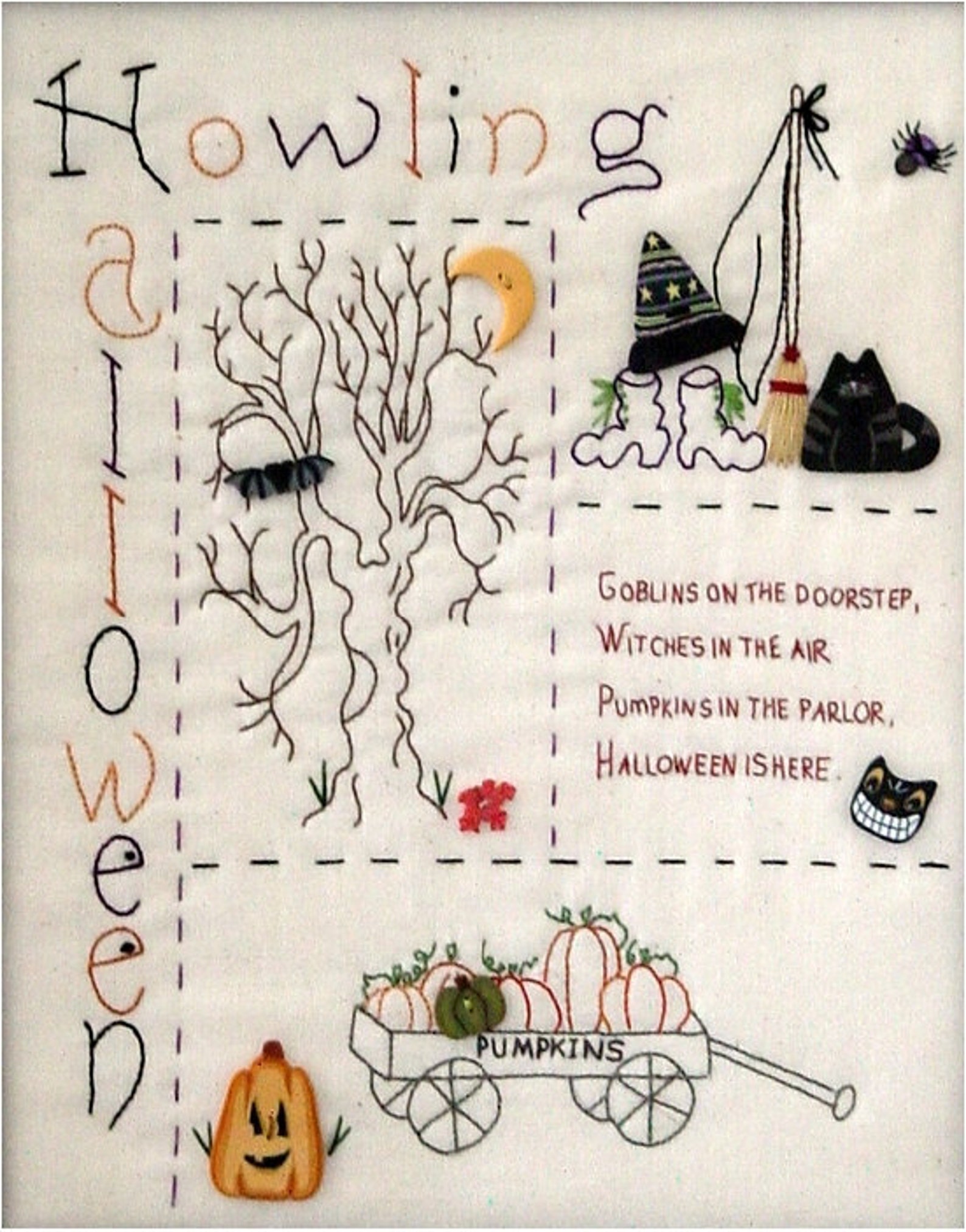 335 Howling Halloween, Digital Pattern Download - Etsy