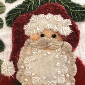 Paper Pattern, Woodland Santa, Wool Applique, Pillow, Wool Fabric ...